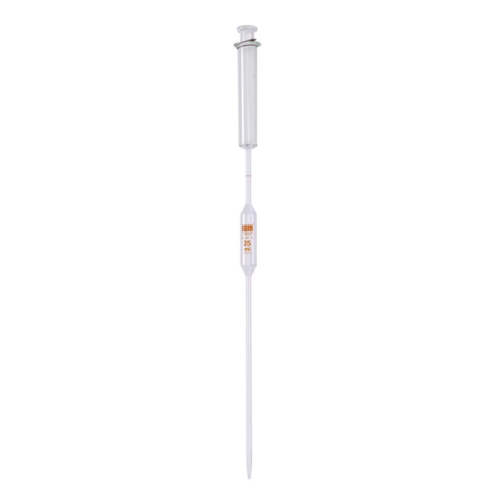 Hirschmann Volumetric Pipette 10 ml with Piston Amber Graduation ...
