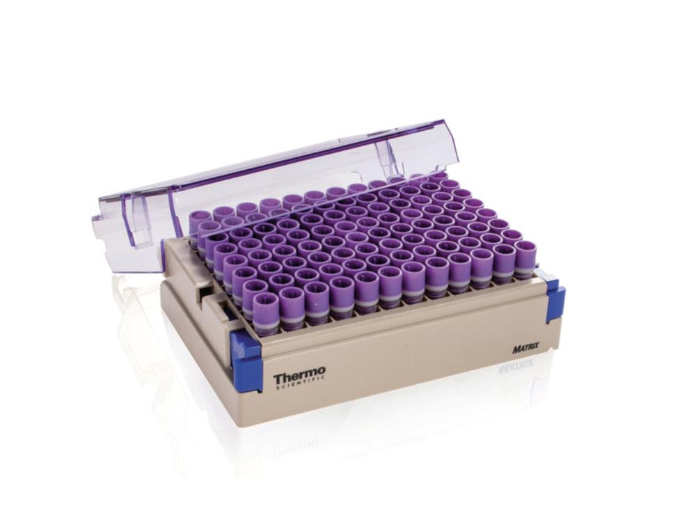 Thermo Matrix Tubes 1.0 mL with 2D Barcode, Purple Screw Cap, V‑Bottom ...