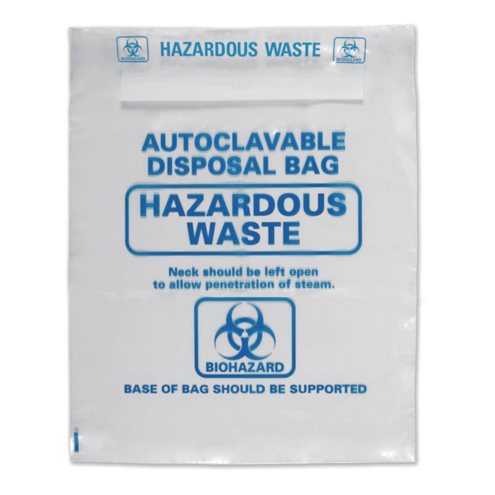 LLG Autoclavable Bags 310x660mm, PP Transparent, BIOHAZARD, Pack of 50 ...